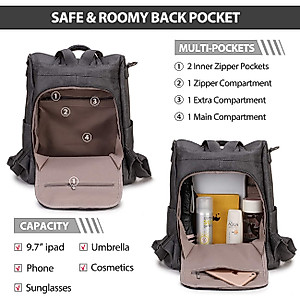 Backpack Purse for Women,Fashion Anti-Theft PU Leather Travel Shoulder Bag for Ladies Large Satchel VONXURY
