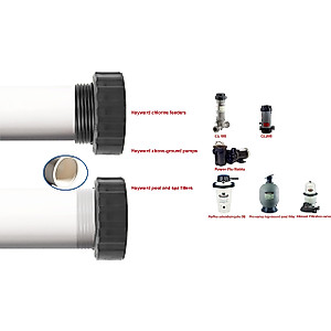 (4-Pack) Socket PVC Quick Connect Unions connect 1 1/2" 40 PVC Pipe to Haywayrd CL100/ CL200 In line Chlorinaters Chlorine Feeders, Power-Flo Matrix Pumps and Filters - PN. SP1500UNPAK2