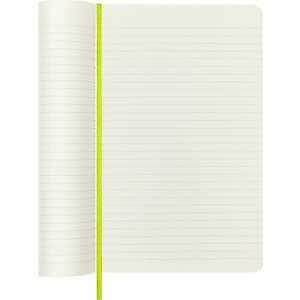 Moleskine Classic Notebook, Soft Cover, Large (5" x 8.25") Ruled/Lined, Lemon Green, 192 Pages