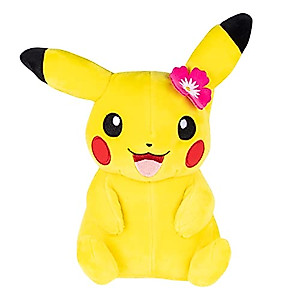 Pokémon 8" Pikachu with Flower Plush - Officially Licensed - Quality & Soft Stuffed Animal Toy - Add Pikachu to Your Collection! - Great Gift for Kids, Boys, Girls & Fans of Pokemon
