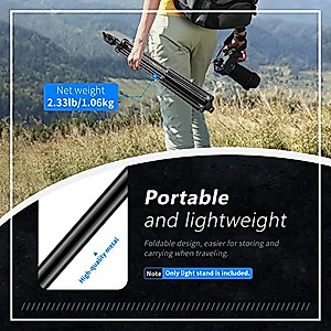 Neewer 6.23 Feet/190CM Aluminum Light Tripod Stands For Studio Kits, Photography Lights, Softboxes(Black,2 Pack)