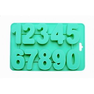 Traytastic! Silicone Number Mold 0-9 Tray - Large 1.75" Tall Numbers - Crafting, Baking, Molding, Melting
