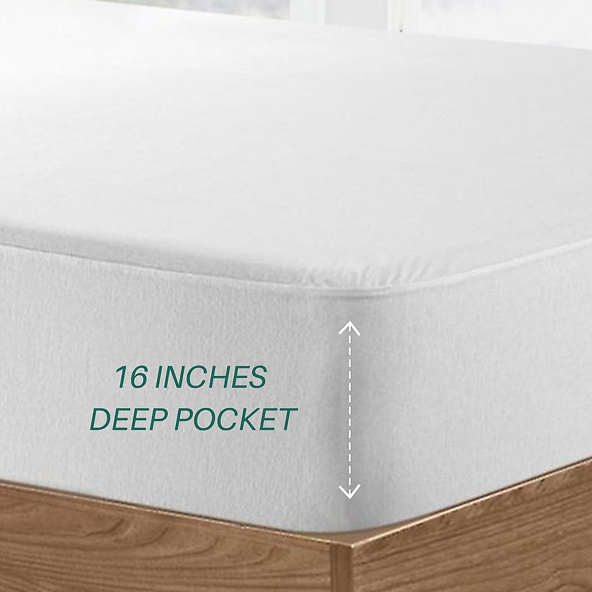 The Bishop Cotton Cal King Sheet Set, 100% Egyptian Cotton California King Size Sheets Set 800 Thread Count, 4 Piece Set 16 Inch Deep Pocket Sheet and Pillowcase Set for Home & Hotel - White