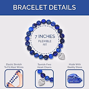 OLGAS GEMS 60th Birthday Milestone Bracelet & Meaningful Message Card - Beautiful and Sentimental Gifts for 60th Birthday Women