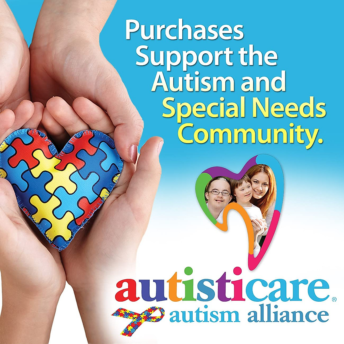 autisticare 4-PK Sensory 3-Sided Toothbrush for Special Needs | Now Even Softer | Fast Easy & Clinically Proven | Autism Spectrum Disorder | Autistic Asperger Caregiver Calm Made in USA