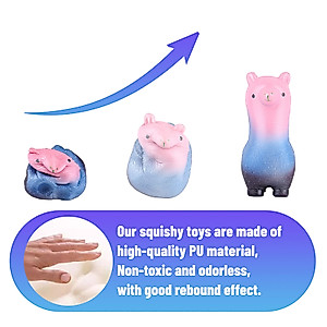 Anboor 4.7" Squishies Alpaca Galaxy Slow Rising Kawaii Lamb Scented Soft Sheep Animal Squishies Toys