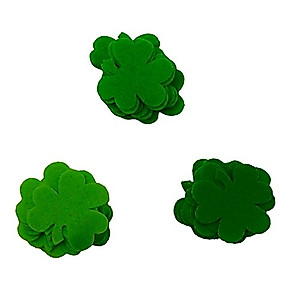 Large Saint Patrick's Day Green Shamrock Felt Confetti (Pack of 36, Size: 1.5") Perfect for Saint Patrick's Day Party Decor, Art & Craft