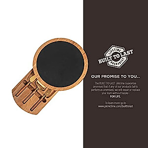 TOSCANA - a Picnic Time brand - Harry Potter Gryffindor Insignia Cheese Board & Knife Set, Charcuterie Board, Serving Platter, (Acacia Wood & Slate Black with Gold Accents)