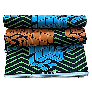 2021 African Ankara Fabric Polyester African Wax Prints Fabric 6 Yards for Party Dress (FP058)