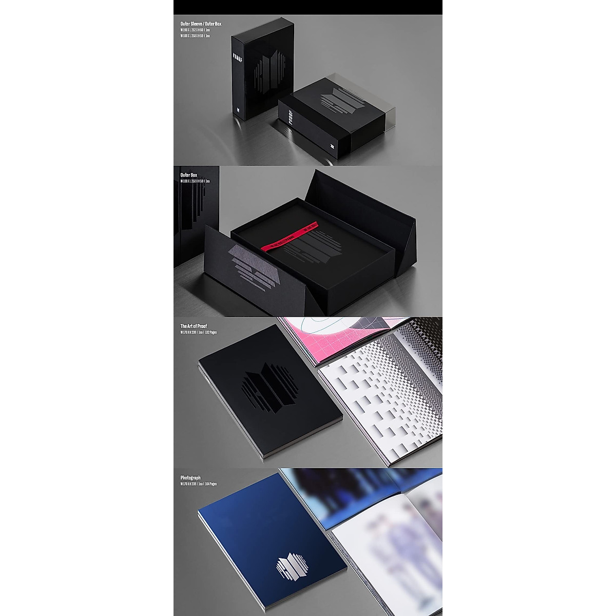 Dreamus BTS - Proof Standard+Compact Edition SET [BTS Anthology Album] 6CD+1Folded Poster, 188 x 250 x 59 mm (BHE0116)