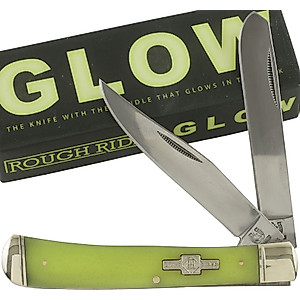 S.S. Folding Knives Moon Glow In The Dark Trapper Pocket Knife Rr1425 2 Stainless Steel Open Folding Blades Outdoor Survival Hunting Knife for Camping by Survival Steel