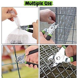 Mr. Pen- Hog Ring Pliers Kit, 110 Pack 3/4" Galvanized Hog Rings with 1 Hog Ring Pliers, Hog Rings and Pliers, Hog Ring Pliers for Fencing, Automotive Upholstery Hog Rings and Pliers