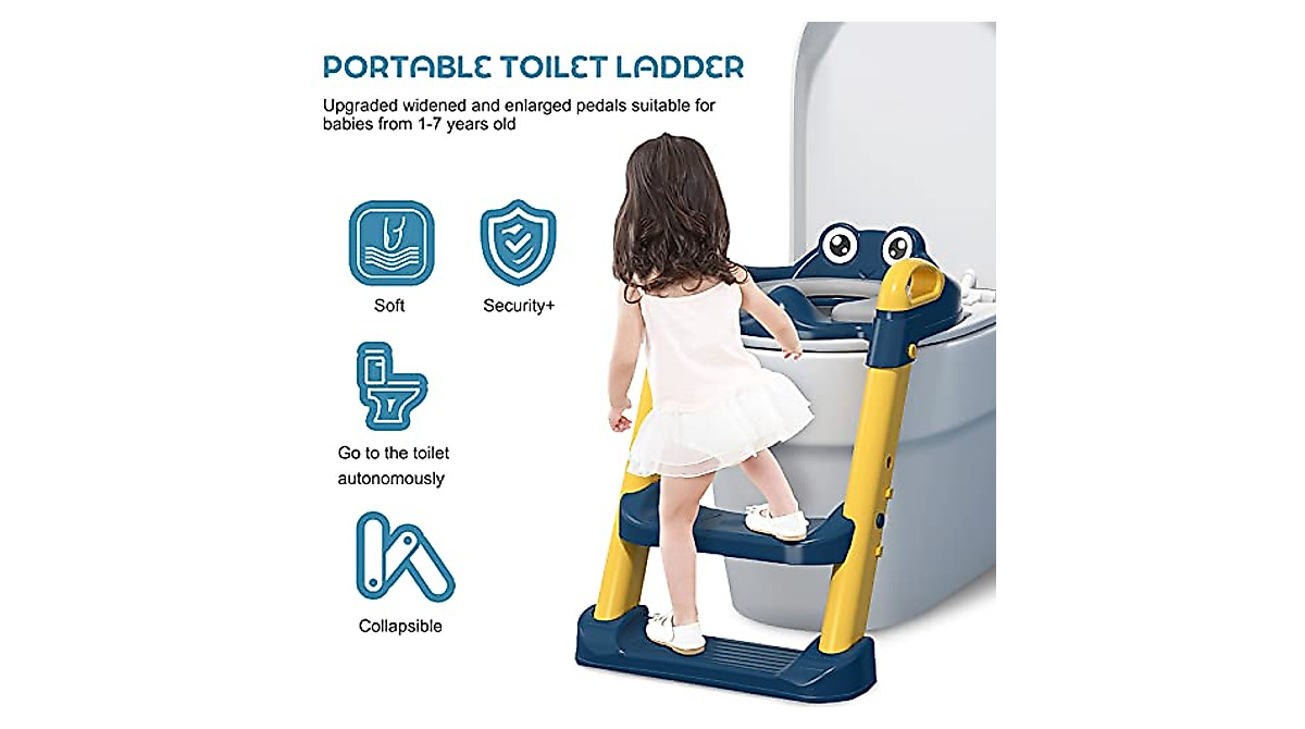 HAHONIA Toddler Potty Seat with Adjustable Height & Foldable Design