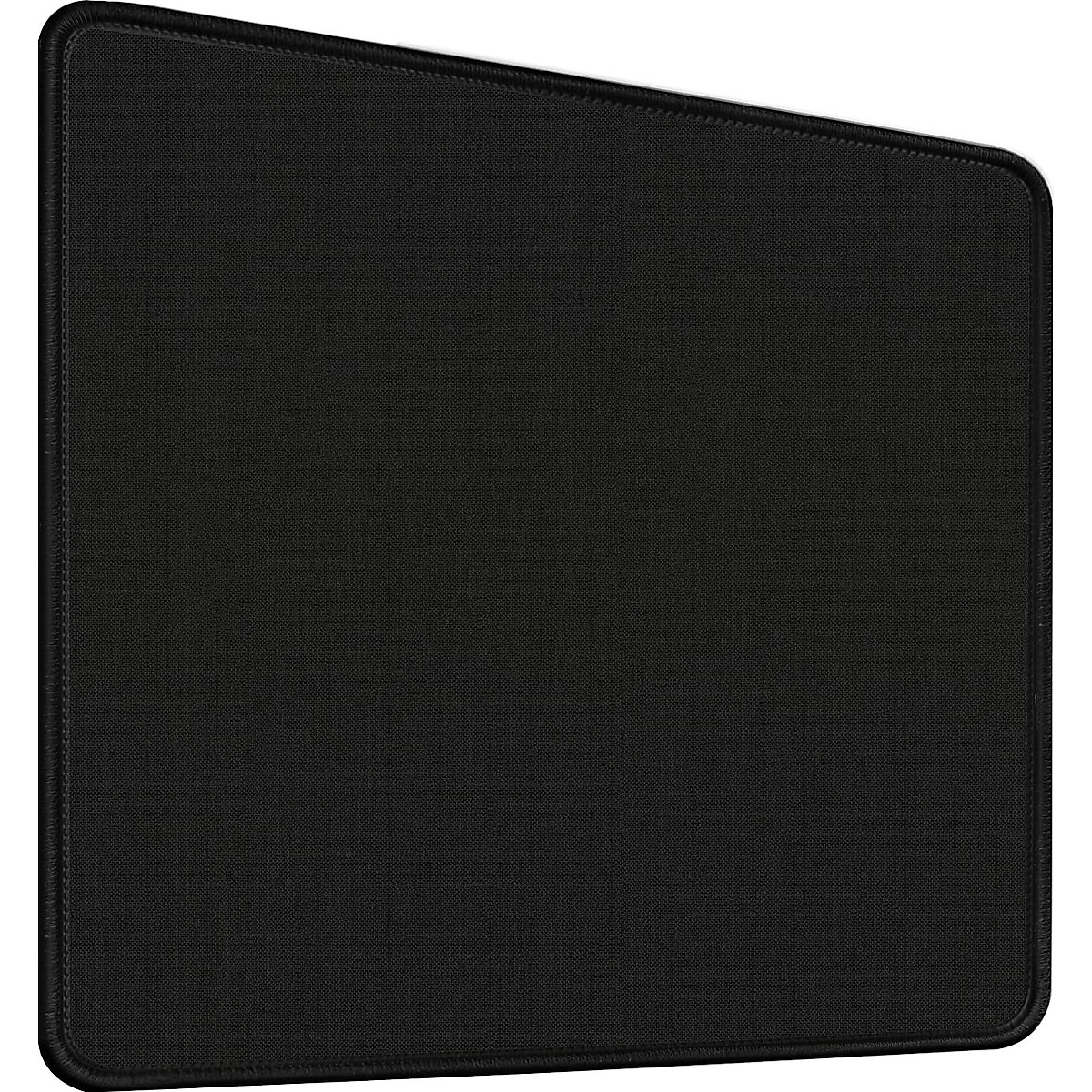 AREYTECO Mouse Pad, Black Mouse Pad, 11.8"x9.8"x0.12"Upgraded Durable Medium Mouse Pad with Stitched Edge, Classic Gaming Mouse Pad Non-Slip Rubber Base Waterproof Mouse Pad for Laptop, Office, Home