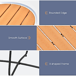 RELAX4LIFE 3-Piece Patio Conversation Set - PE Wicker Sectional Sofa Set with Coffee Table, Seat & Back Cushions, Outdoor Rattan Furniture Set for Patio, Yard, Balcony, Poolside, Garden