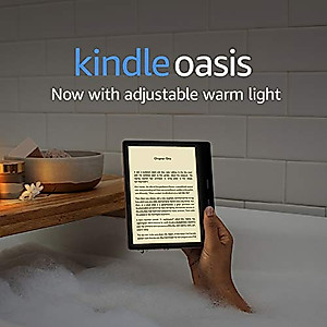 Kindle Oasis – With 7” display and page turn buttons – Wi-Fi + Free Cellular Connectivity, 32 GB, Graphite