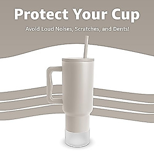 Jmoe USA 3-Pack Boot Sleeve Covers for Simple Modern 40oz & 30oz Trek Tumbler With Handle | Travel Mug | Protects Against Dents & Scratches | Protector for Bottom of Cup | Soft Silicone (Frosted)