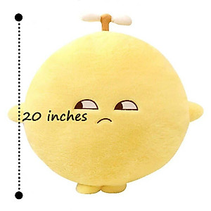 TZMAPU Lemon Plush Pillow, Stuffed Lemon Sofa Cushion, Lemon Doll Toy, Cozy Pillow for Sofa, Office, Cushion, Lounge, Gifts for Kids and Adults(Yellow, 20 inches)