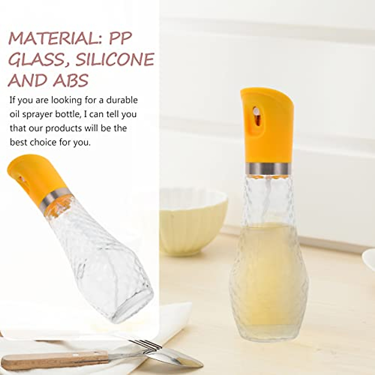 BESTonZON Spray Can Seasoning Bottle Decanter Air Fryer Accessories Oil Spray Bottles Oil Cruet Bottle Olive Oil Container Spray Oil Bottle Kitchen Oil Container Filling Oil Silica Gel Sauce