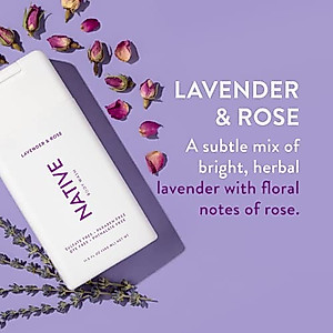 Native Body Wash Natural Body Wash for Women, Men | Sulfate Free, Paraben Free, Dye Free, with Naturally Derived Clean Ingredients Leaving Skin Soft and Hydrating, Lavender & Rose 18 oz - 2 Pk