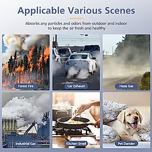 Ecleanfy MK-01 MK-06 TZ-K1 DH-JH01 Replacement Filter Compatible with MK-01 MK-06, ToLife TZ-K1, Kloudi DH-JH01, POMORON MJ001H/MJ012H Air Purifi-er, 3 Pack