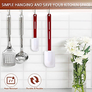 Norme 4 Pcs High Temp Silicone Spatulas Heat Resistant Rubber Spatula Commercial Silicone Scraper Spatula with Handle for Kitchen Cooking Baking Mixing Utensils, Dishwasher Safe (10 Inch,14 Inch)