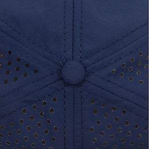 PoKids Men Quick Dry Hat Oversize XL Men Women Baseball Hat Lightweight Mesh Hat Running Outdoor Sport Cap(23.3"-25.5") Blue