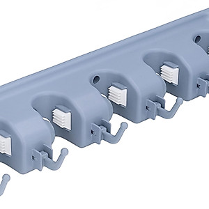 Rosvola Broom Holder, Light Weight Wall Mounted Multifunctional Broom Holder for Bathroom (Type B)