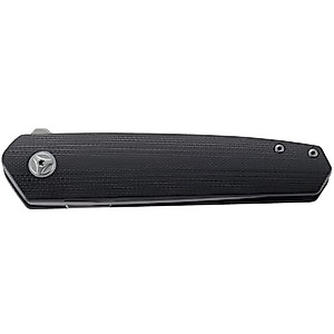 CRKT Cuatro Folding Carry Knife: Plain Edge Folder with Liner Lock - Everyday Carry Folded Knife with IKBS Ball Bearing Pivot System and G10 Handle 7090