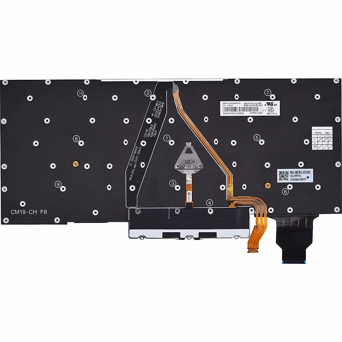 Replacement Keyboard for Lenovo ThinkPad X1 Carbon Gen 7th 2019, ThinkPad X1 Carbon Gen 8th 2020 Laptop, ThinkPad X1 Yoga Gen 4 2019 & X1 Yoga Gen 5 2020 with Backlit US Layout
