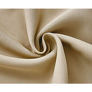 Blackout Room Divider Curtain Panel Privacy Partition Heavyweight Premium Fabric Thermal Insulated Grommet Top 120" Wide X 96" Tall Cappuccino Color