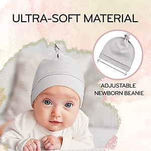 KiddyCare Doctor Developed Baby Hats 0-12 Months/Newborn Hats/Organic Certified 100% Cotton Baby Cap - Unisex Newborn Hats (as1, Age, 0_Month, 3_Months, Moonlit Mountains (Charcoal, Slate, White))