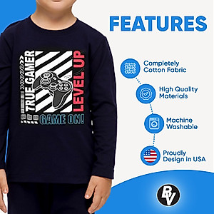 BROOKLYN VERTICAL 4-Pack Boys Long Sleeve Crew Neck T-Shirt with Chest Print | Soft Cotton Sizes 6-20 (as1, Alpha, x_l, Regular, Combo A)