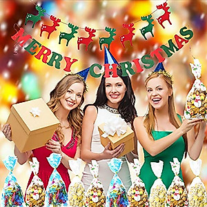 150 Pieces Christmas Snowflake Cellophane Treat Bags Winter Wonderland Party Candy Wrappers Bags Snowflake Frozen Candy Cookie Goodies Gift Bag with 150 Pieces Ties for Girls Boys Birthday Party Baby Shower Hanukkah Wedding Bridal Shower Party Favor Bags