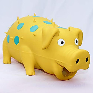 VIMIGOO Latex Grunting Pig Dog Toy, 8'', Environmentally Friendly, Healthy Chew Toy for Small, Medium, Large Dogs