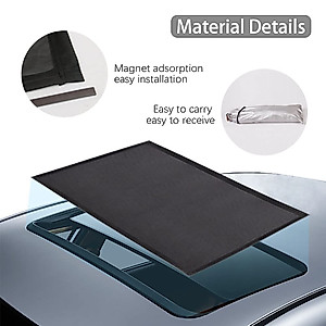 ASUBHA Magnetic Car Sunroof Sun Shade Breathable Mesh, Car roof Cover for Overnight Camping, Quick Install, UV Sun Protection for Moonroof and Side Window, Car Camping Accessories