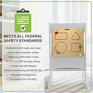 Little Partners Developmental Toddler Busy Board, Cognitive Activity Puzzle Educational Toy Sensory Board for Kids, Smart Games & Manipulatives for Preschoolers (Match 'N Play)