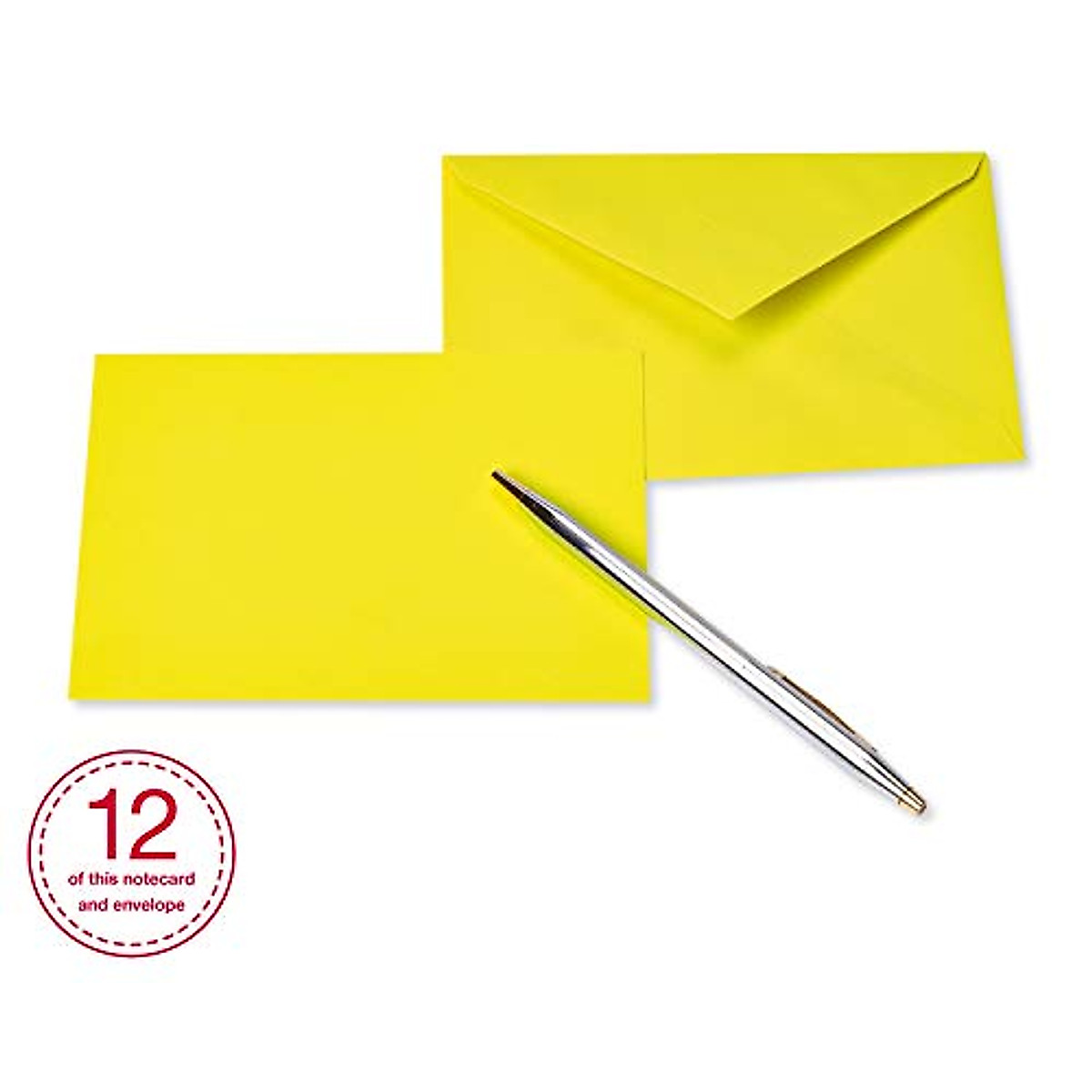 American Greetings Single Panel Blank Cards with Envelopes, Neon Rainbow Colors (100-Count)