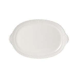 Mikasa Italian Countryside Handled Oval Serving Platter, 19.5-Inch