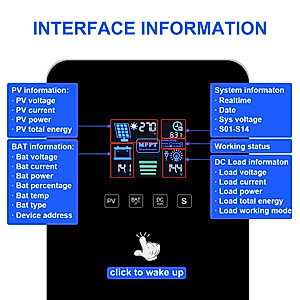 GCSOAR MPPT Solar Charge Controller 60A 12V 24V Auto Max PV 100V, WiFi Module via APP Remote Adjustable Solar Panel Regulator LCD Display for Lead-Acid LiFePO4 User BAT (MPPT 60A + WiFi)