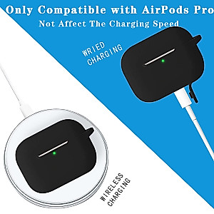 16 in 1 Silicone for Airpods Pro Case Accessories Set Kit, Protective Cover for Airpods Pro 1st/2rd Case with Keychain/Ear Tip/Ear Cover/Ear Hook/Watch Band Holder/Strap/Ring/Storage Box Black