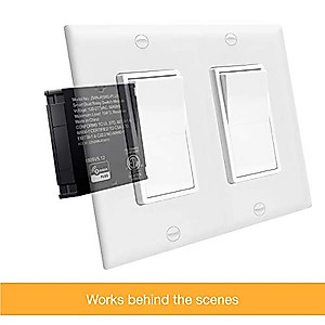 ENERWAVE Z-Wave Plus Dual Relay Module, Hidden Smart Switch, Single Pole, 120-277VAC, 10A Per Relay, Neutral Wire Required, ZWN-RSM2-PLUS, Black, 2-Pack (New Version)