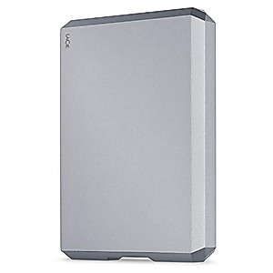 LaCie Mobile Drive 5TB External Hard Drive Portable HDD – Space Gray USB-C USB 3.0, for Mac and PC Desktop, 1 Month Adobe CC (STHG5000402)