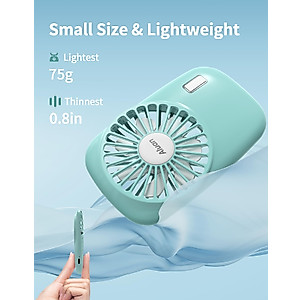 Aluan Handheld Fan Mini Fan Powerful Small Personal Portable Fan Speed Adjustable USB Rechargeable Eyelash Fan for Kids Girls Woman Man Home Office Outdoor Travel