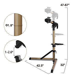 NOPAARD Heavy Duty Electric Bike Repair Stand Max 110 lbs, Portable Aluminum Bicycle Stand Manintenance Workstand,Suitable for Any BIke, Heavy E-Bike, Mountain Bike and Road Bike etc