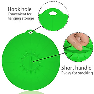 Silicone Lids for Bowls and Food Covers,7 Pack 5 Sizes Silicone Lids,Microwave Cover for Food,Reusable Silicone Bowl Covers,Silicone Lids for Pots and Pans Food Storage Cups Cans