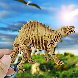 ZHFCGO 6 Inch Dinosaur Fossil Skeleton for 3 4 5 6 7 8 9 10+ Year Old, Dino Bones for Science Play Rewards, Dino Sand Dig Toys, Educational Gift, Party Favors for Kids (12 Packs)