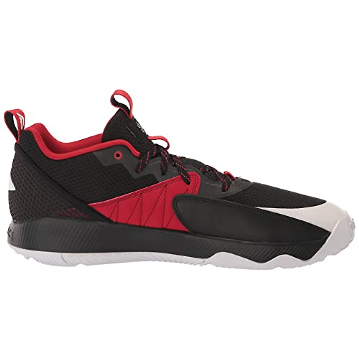 adidas Unisex Dame Certified Basketball Shoe, Better Scarlet/White/Black, 13 US Men