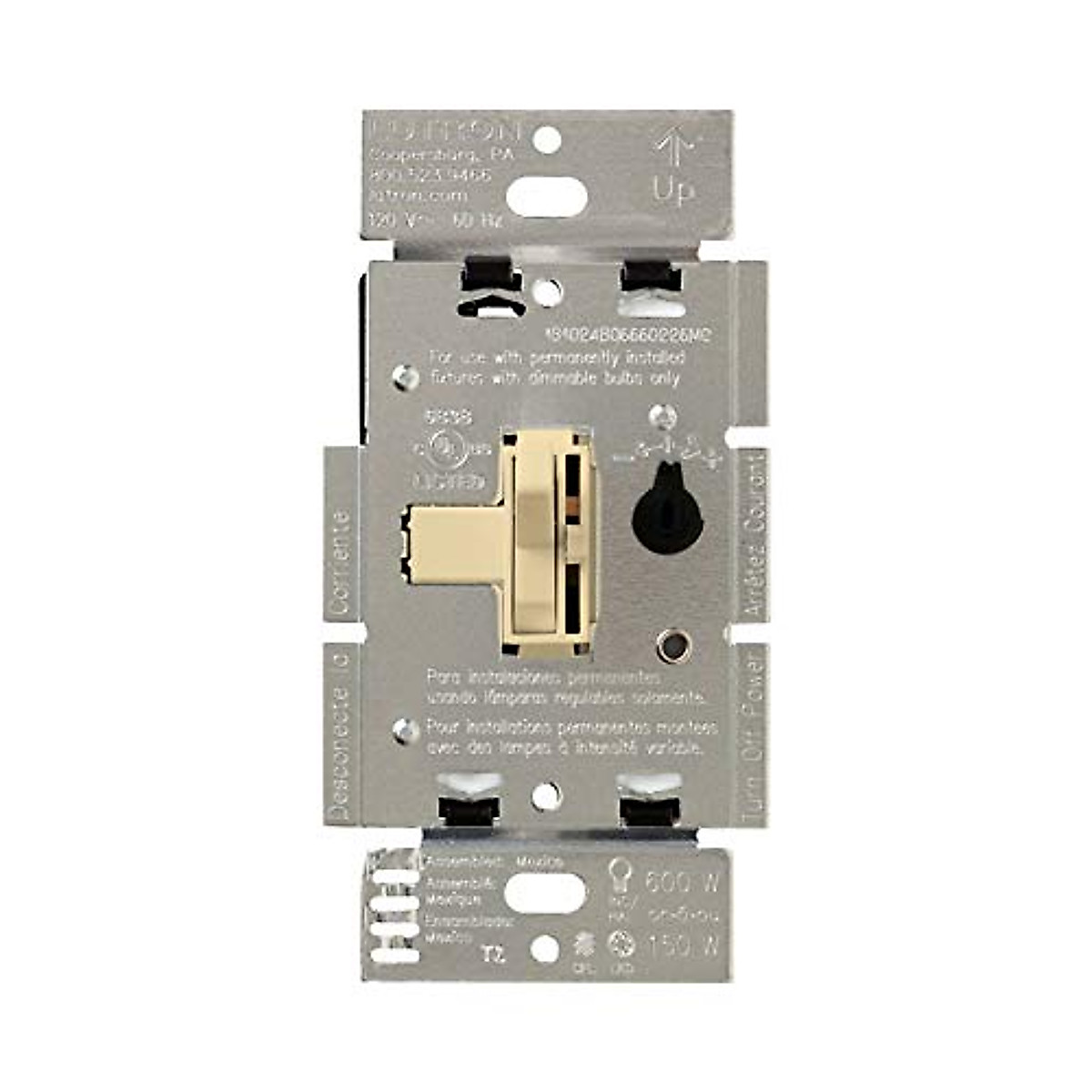 Lutron Dimmer Single Pole Single Pole Or 3 Way Ivory Carded