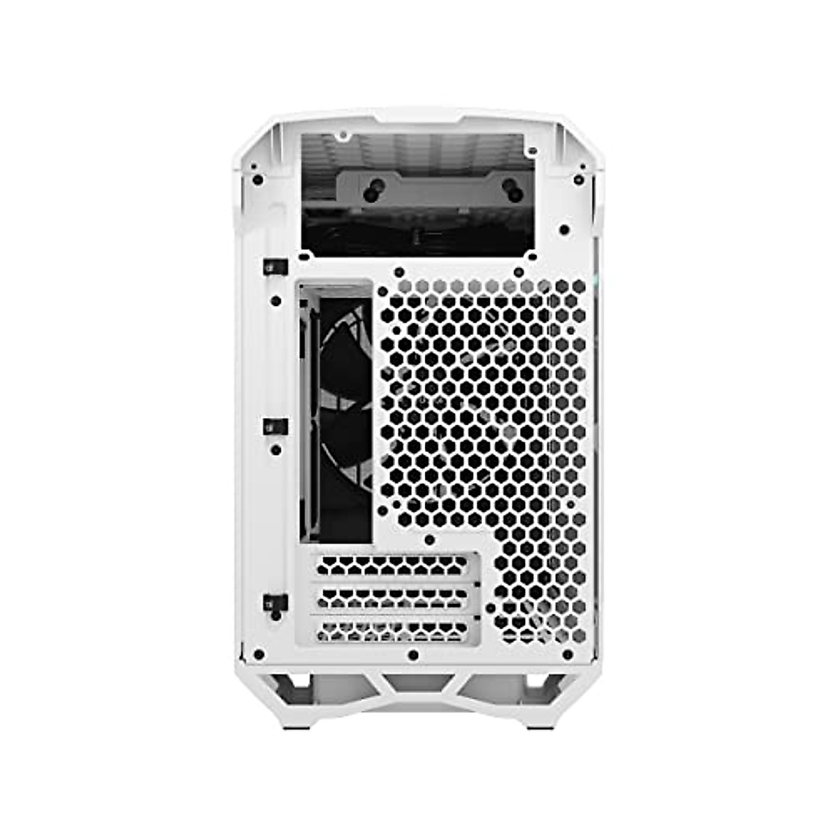 Fractal Design Torrent Nano White - Clear Tint Tempered Glass Side Panel - Open Grille for Maximum air Intake - 180mm PWM Fan Included - Type C - mITX Airflow Mini Tower PC Gaming Case